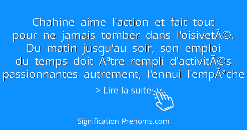 Signification du prénom Chahine | Signification-Prenoms.com