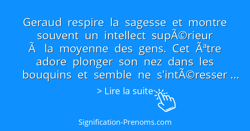 Signification du prénom Geraud | Signification-Prenoms.com
