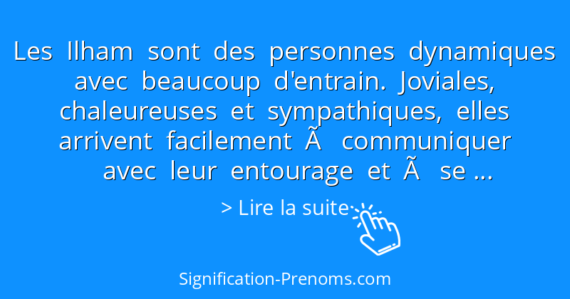 Signification du prénom Ilham | Signification-Prenoms.com