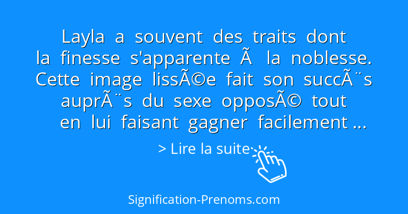 Signification du prénom Layla | Signification-Prenoms.com