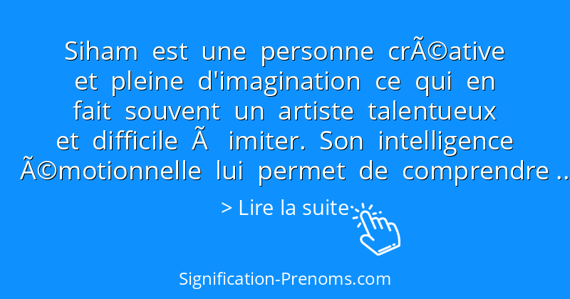 Signification du prénom Siham | Signification-Prenoms.com
