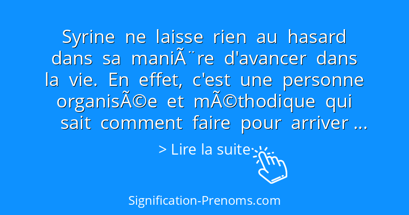 Signification du prénom Syrine | Signification-Prenoms.com